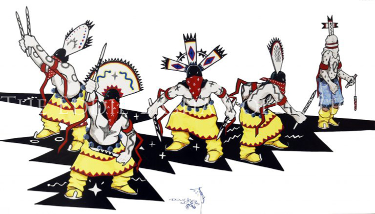 four apache crown dancers - Basha